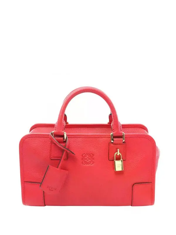 Loewe 2000-2026 Leather Amazona 28 Handbag - Red