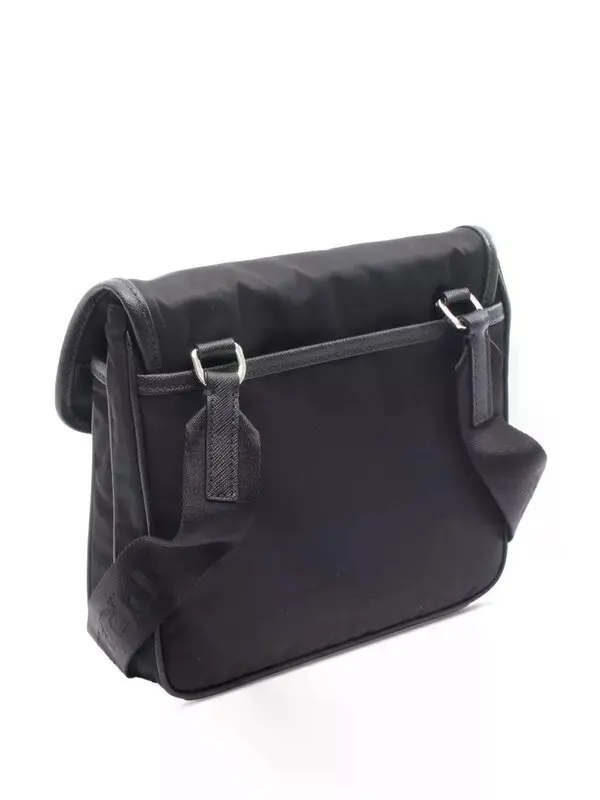 Prada Saffiano Trimmed Tessuto Messenger Bag