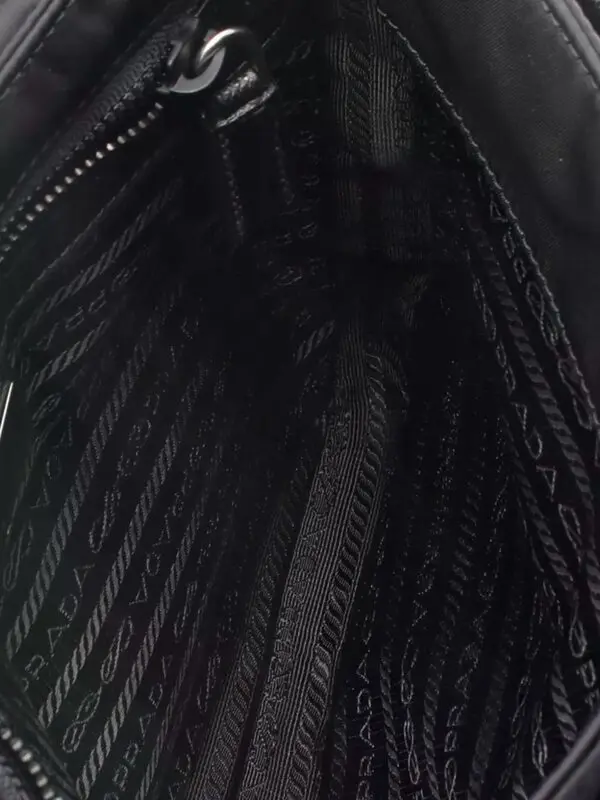 Prada Saffiano Trimmed Tessuto Messenger Bag