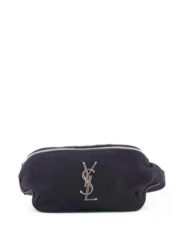 Saint Laurent Classic Monogram Canvas Belt Bag - Black