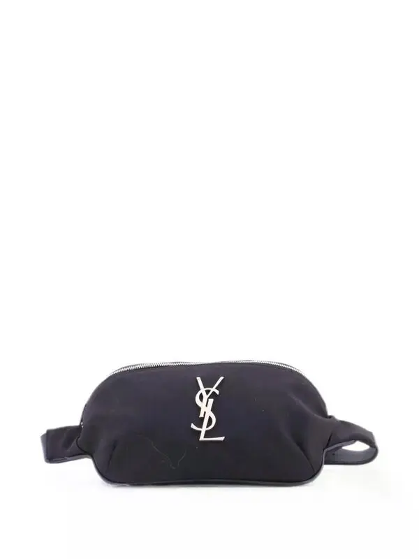 Saint Laurent Classic Monogram Canvas Belt Bag - Black