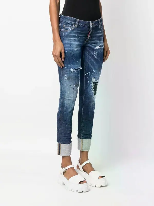 Dsquared2 Splatter-detail Skinny Jeans