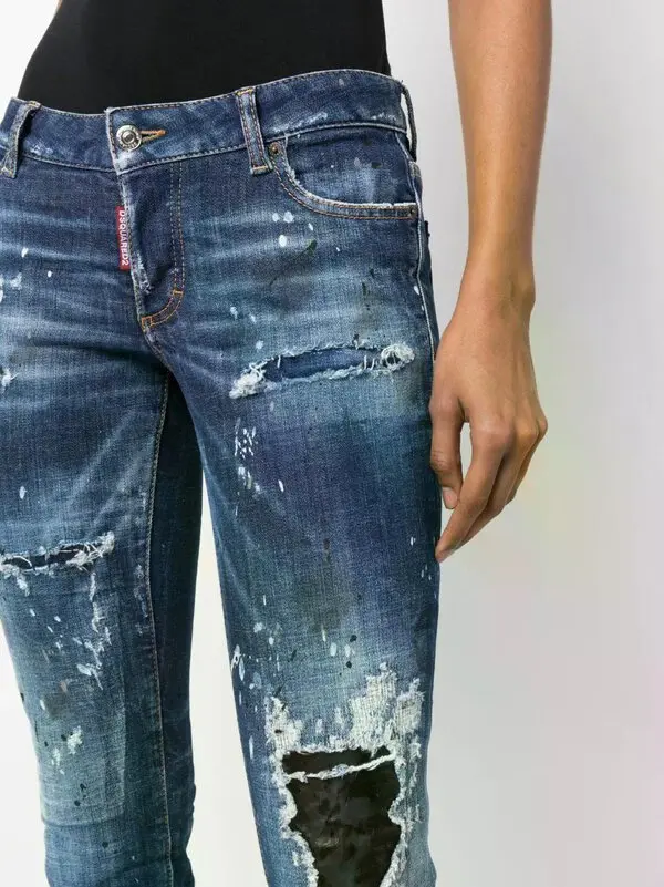 Dsquared2 Splatter-detail Skinny Jeans