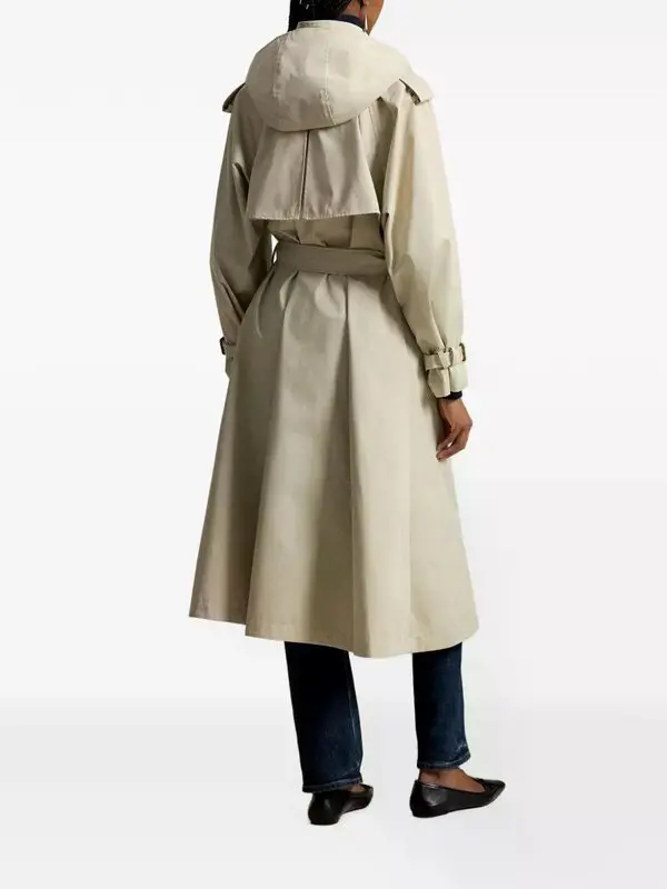 Polo Ralph Lauren Buckled Scarf A-line Trench Coat