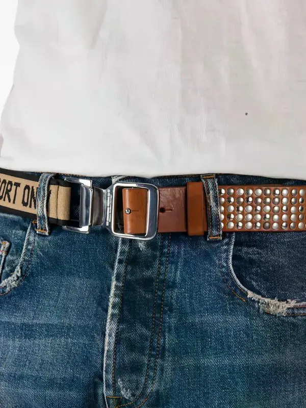 HTC LOS ANGELES Studded Panelled Belt