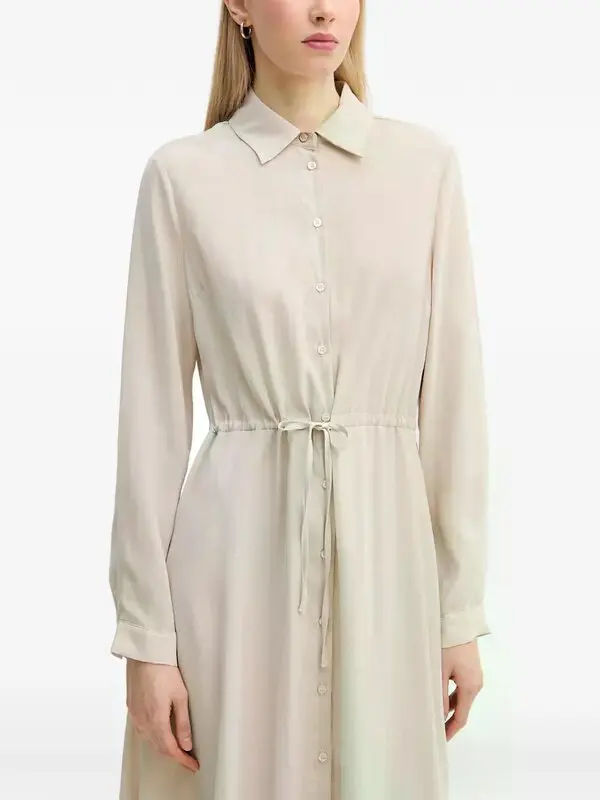 GAUDI Drawstring-waist Button-up Maxi Dress