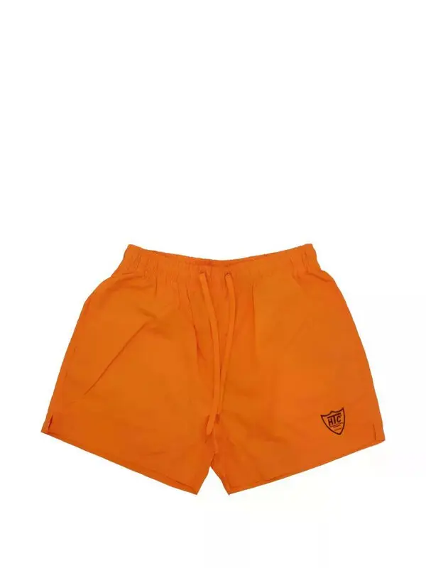 HTC LOS ANGELES Logo-patch Drawstring Swim Shorts - Orange
