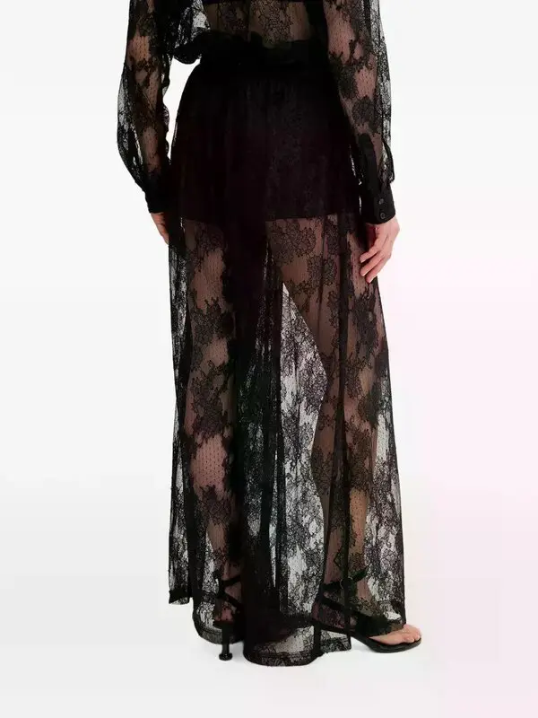 Bardot Hildie Lace-panelled Wide-leg Trousers