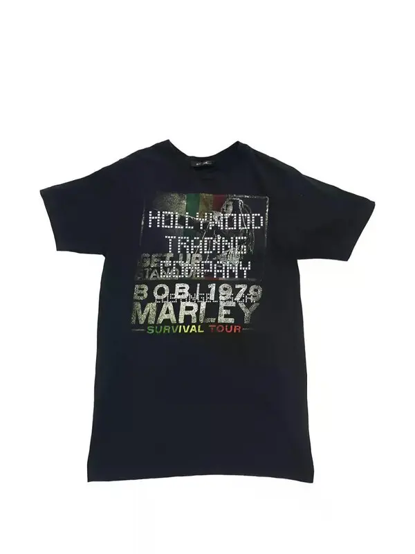 HTC LOS ANGELES Bob Marley Studded T-shirt - Black
