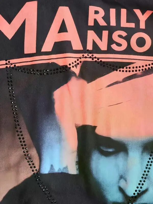 HTC LOS ANGELES Marilyn Manson Lux Graphic-print T-shirt