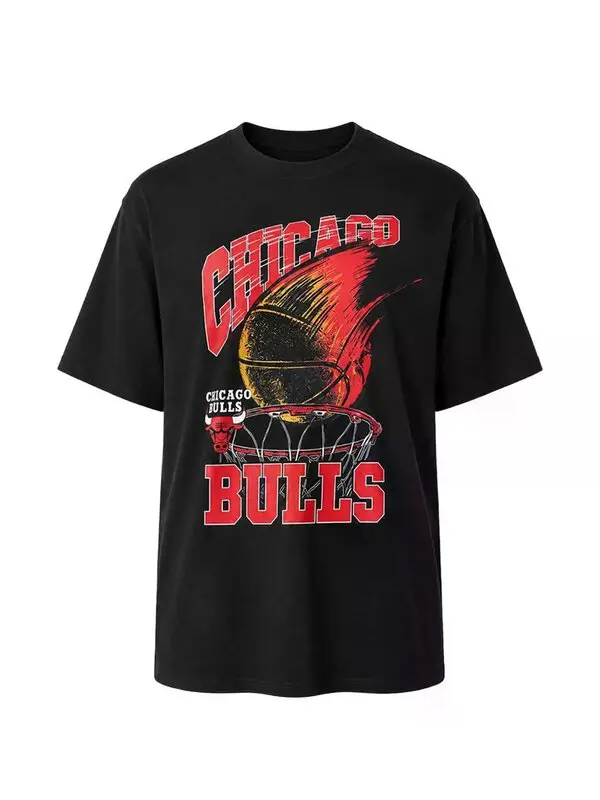 New Era Chicago Bulls Graphic-print T-shirt - Black
