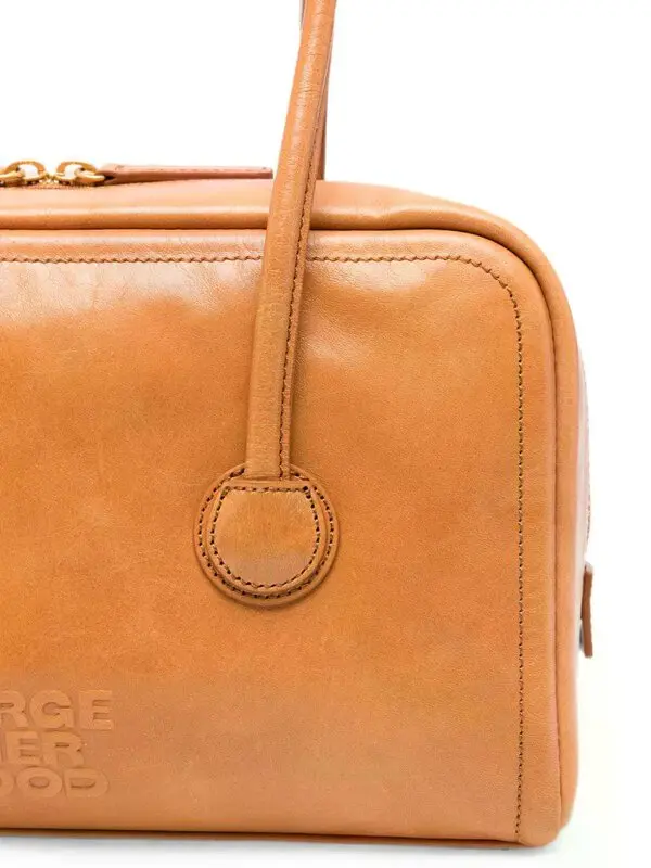 MARGESHERWOOD Logo-debossed Leather Tote Bag