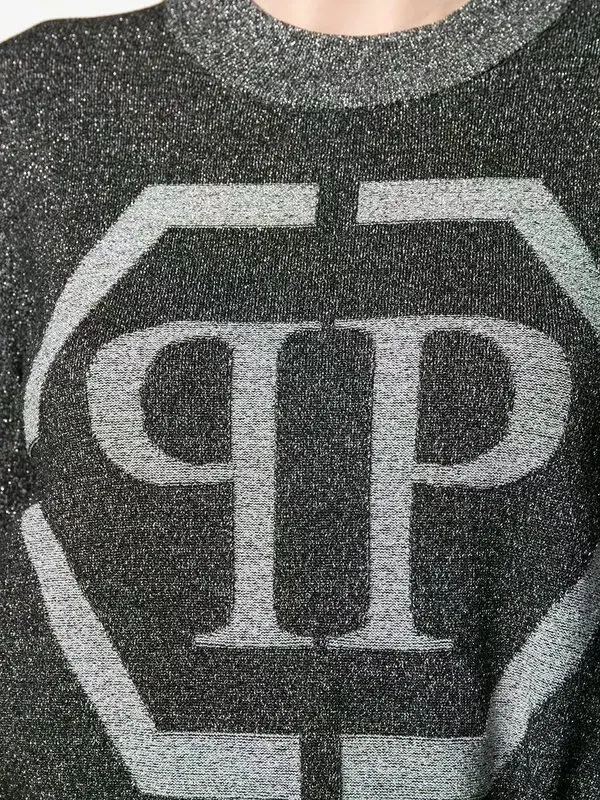 Philipp Plein Logo Lurex Jumper