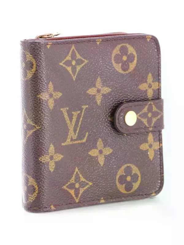 LOUIS VUITTON Compact Zippe Wallet Monogram Canvas Small Wallets