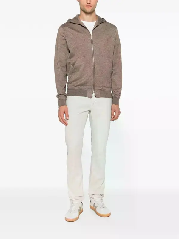 Jacob Cohen Zip-up Jersey Hoodie