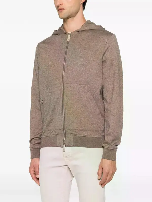 Jacob Cohen Zip-up Jersey Hoodie