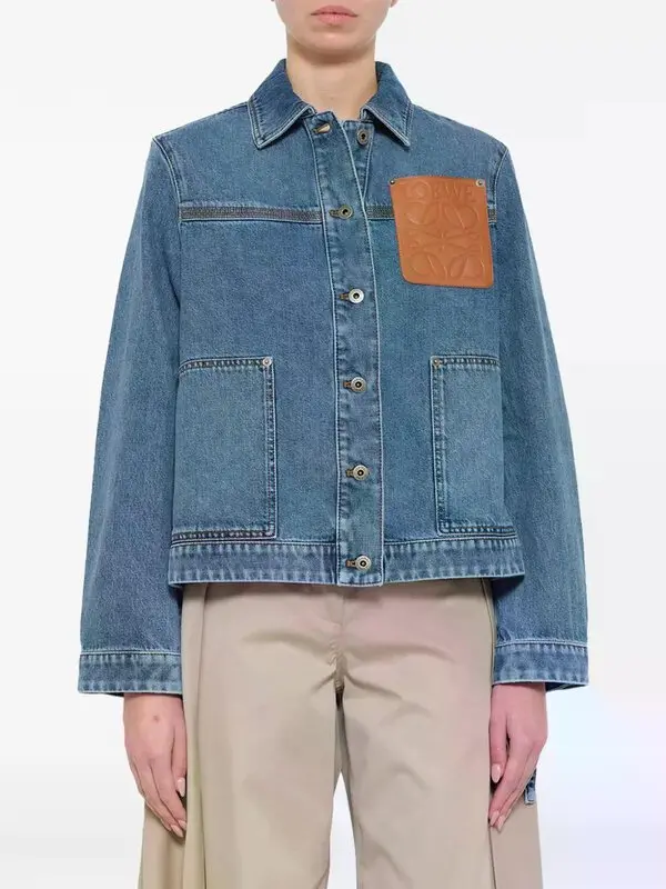 Loewe Anagram-patch Leather Jacket