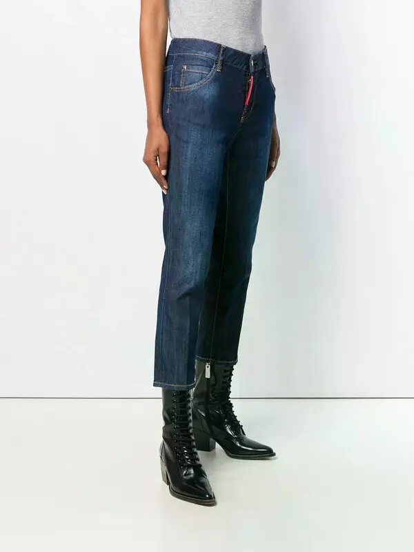 Dsquared2 Cropped Girlfriend Fit Jeans