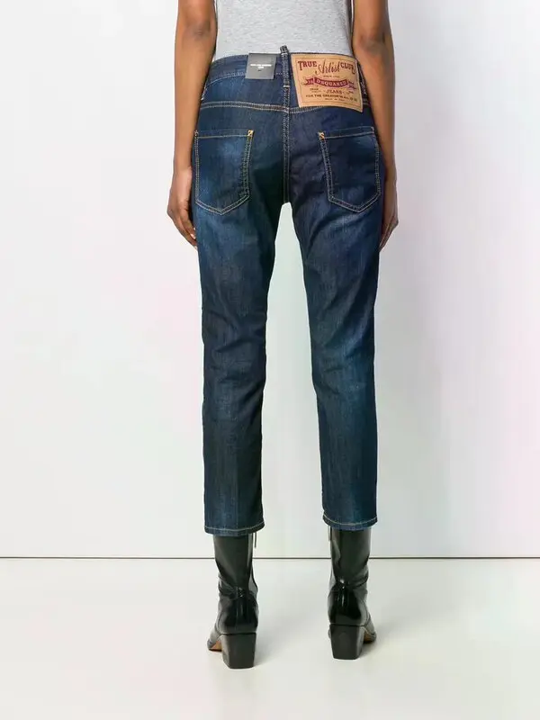 Dsquared2 Cropped Girlfriend Fit Jeans