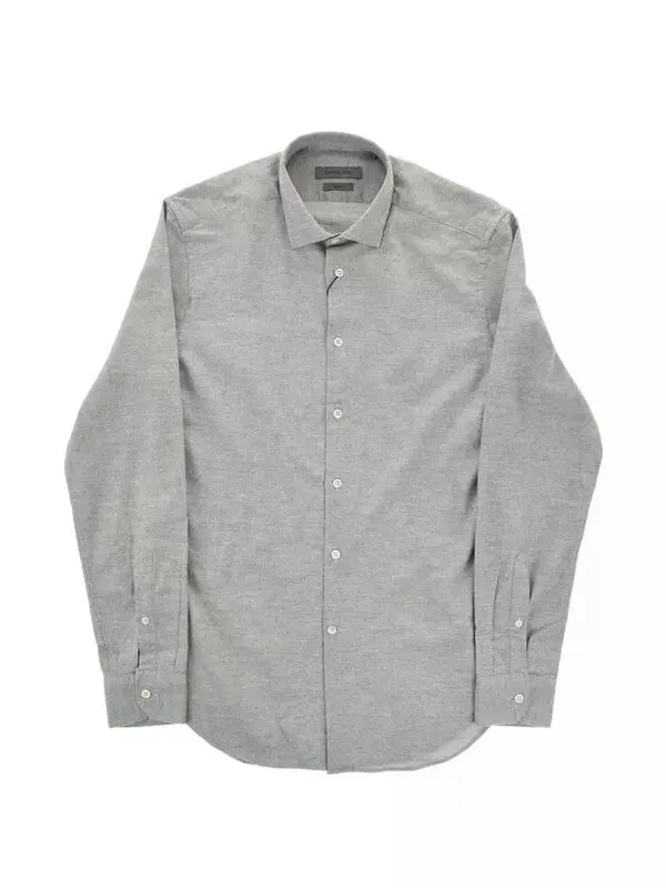 Corneliani Flannel Slim-fit Shirt - Grey