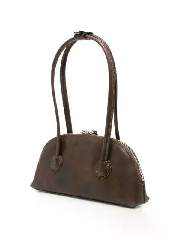 MARGESHERWOOD Bessette Curved-zip Shoulder Bag - Brown