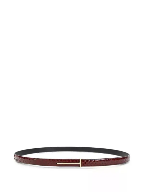 TOM FORD T-logo Belt - Red