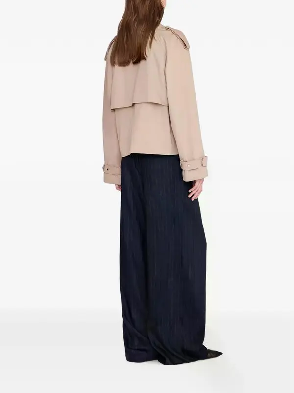 ANINE BING Rickie Cropped Trench Coat
