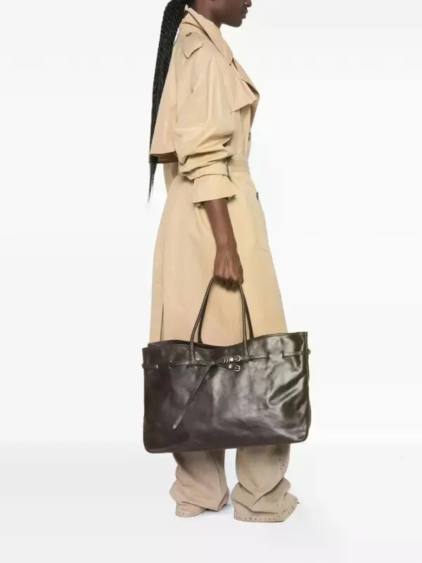 MARGESHERWOOD Buckle-detail Leather Shoulder Bag