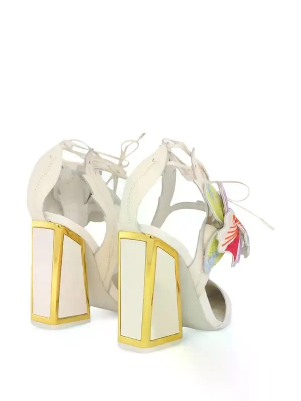 KAT MACONIE Amanza Floral Appliqué Lace-up Pumps