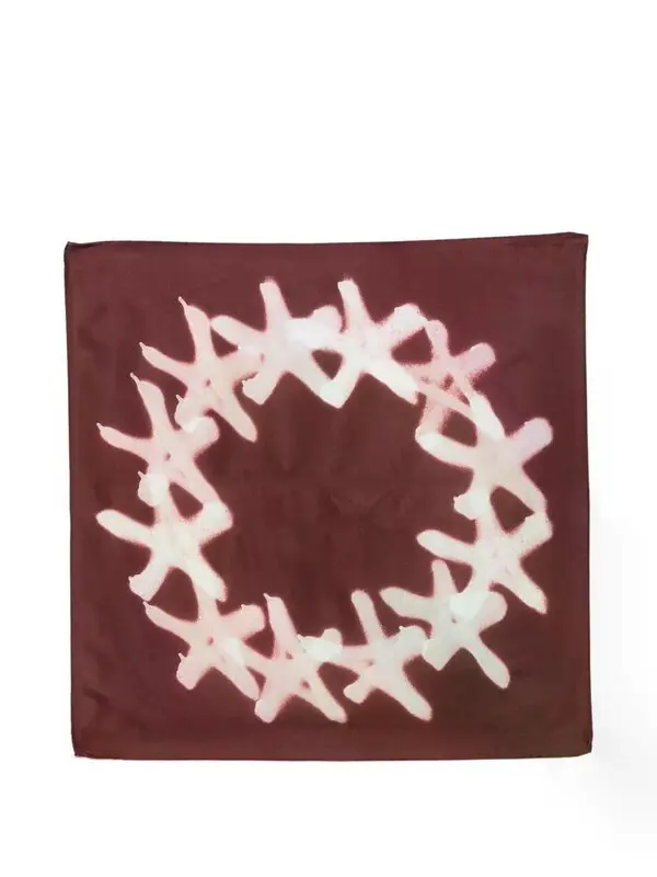 Études Studio Europa Spray-effect Cotton Bandana - Red