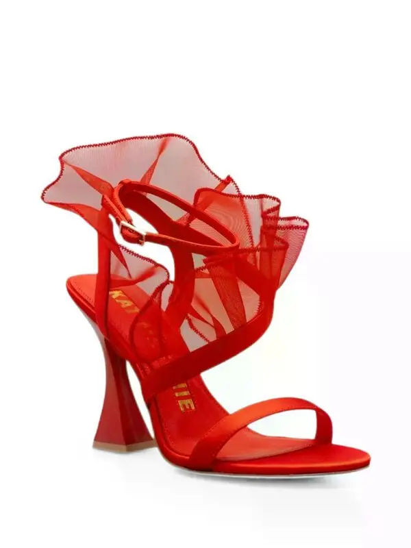 KAT MACONIE Sabina Ruffled Sandals - Red