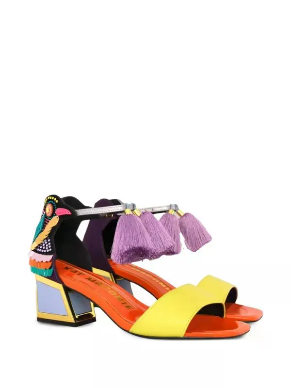 KAT MACONIE Tassel-embellished Bird-motif Sandals