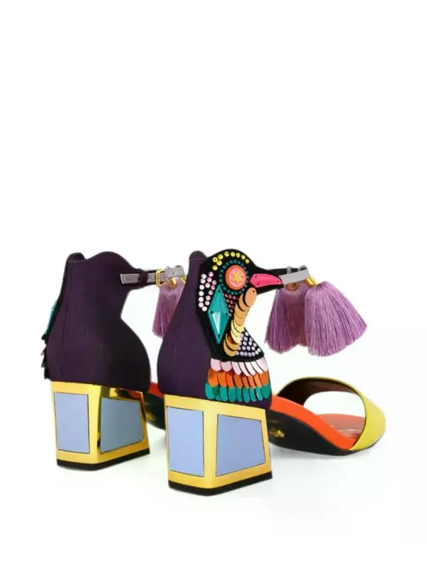 KAT MACONIE Tassel-embellished Bird-motif Sandals