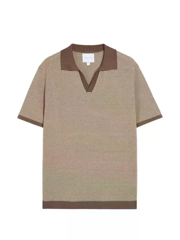 RAITH Antonio Striped Short-sleeve T-shirt - Neutrals