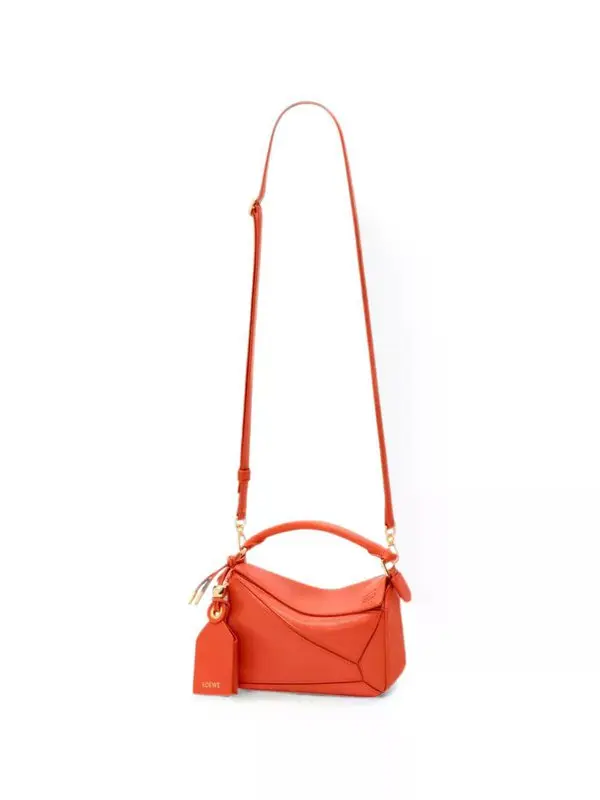 Loewe Mini Puzzle Leather Bag - Orange