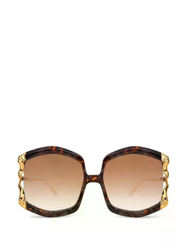 Anna-Karin Karlsson La Vie En Rose Geometric-frame Sunglasses - Brown