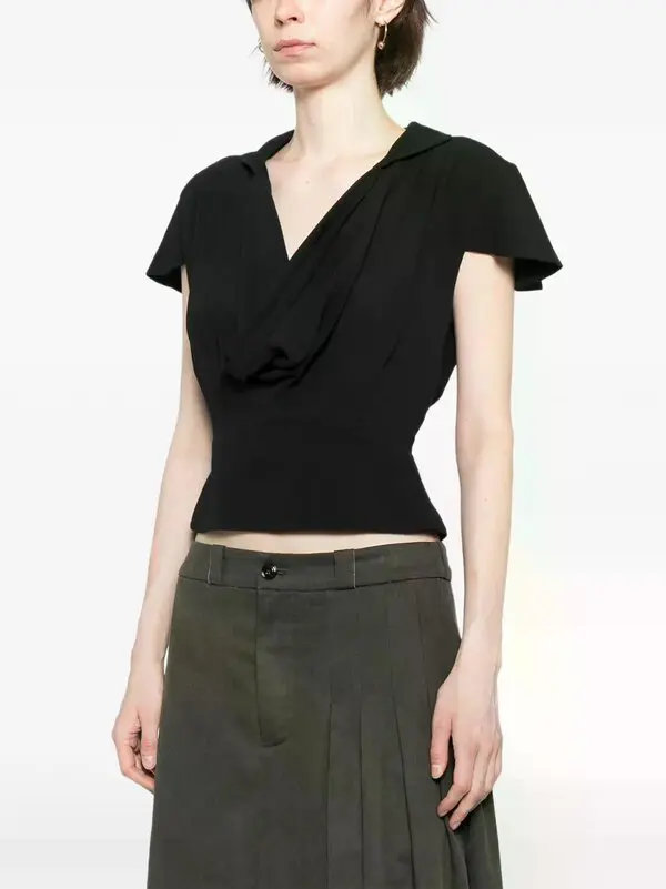 Fendi Draped Short-sleeve Top
