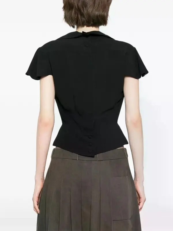 Fendi Draped Short-sleeve Top