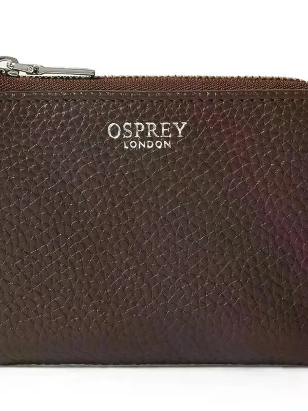 OSPREY Medium Core Leather Zip-around Wallet - Brown