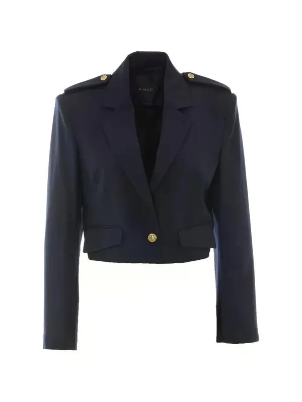 Pinko Manna Cropped Jacket - Blue