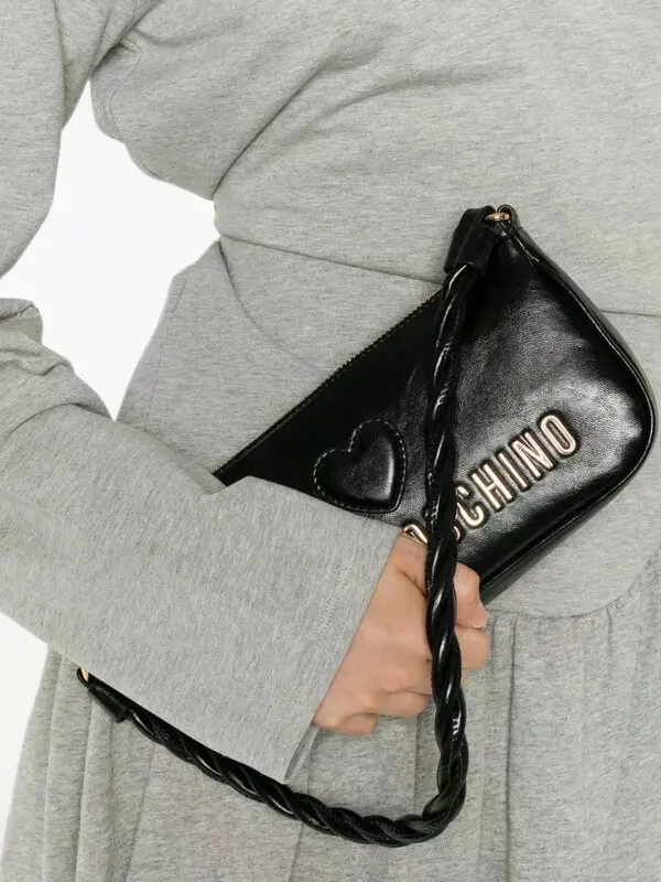 Moschino Heart-patch Logo-plaque Shoulder Bag