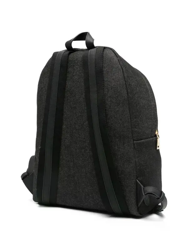 Moschino Logo-patch Denim Backpack