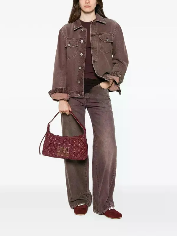Moschino Quilted Logo-plaque Shoulder Bag