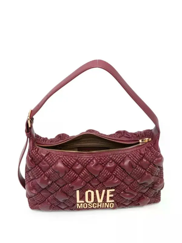 Moschino Quilted Logo-plaque Shoulder Bag