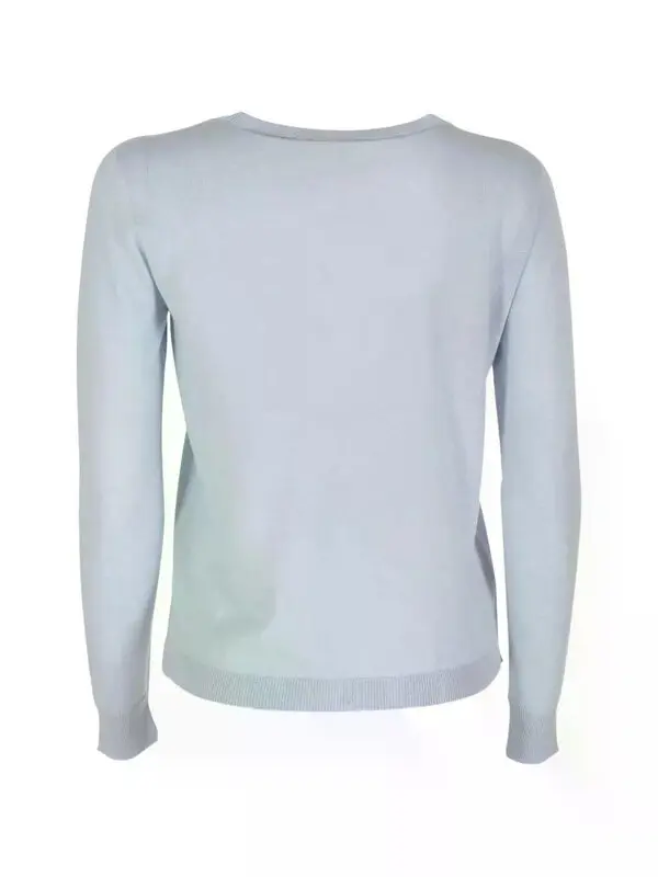 CROWN OF EDINBURG Logo Print Cashmere Sweater