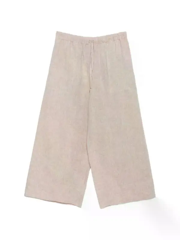 TOTEME Summer Drawstring Palazzo Pants - Neutrals