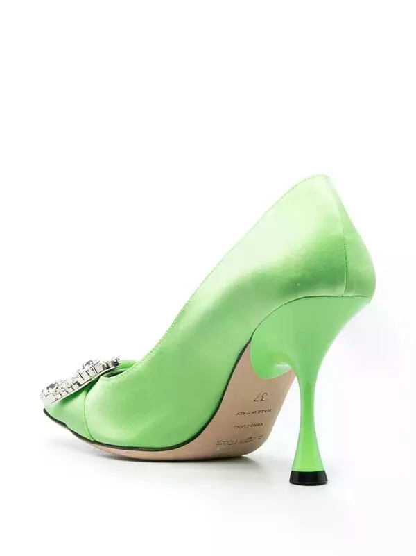 SERGIO ROSSI Crystal-embellishment Square-toe 95mm Pumps