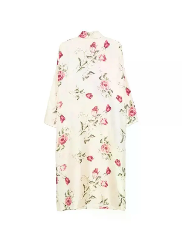 Antonio Marras Floral-print Shirt Midi Dress