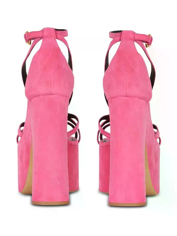 Balmain Cam 160mm Suede Platform Sandals