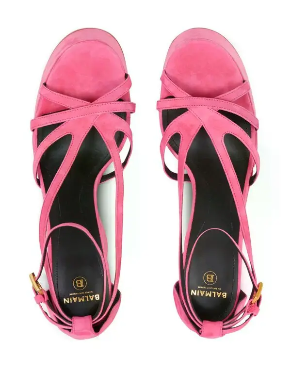 Balmain Cam 160mm Suede Platform Sandals